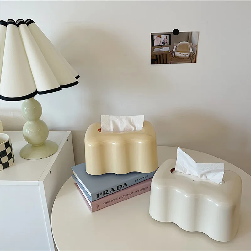 INS-Cream-Color-Desktop-Tissue-Box-Resin-Decor-Living-Room-Dining-Table ...