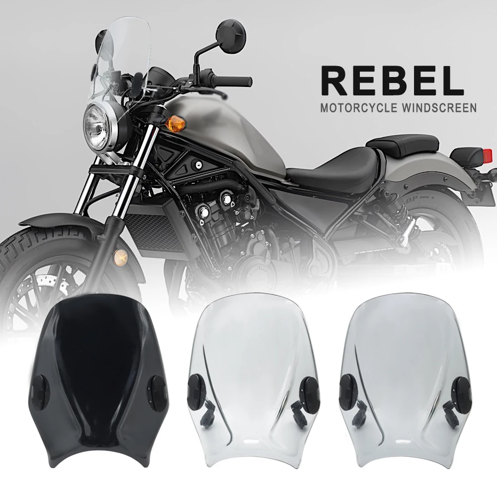 Universal Motorcycle Windshield Wind Screen Cover FOR HONDA REBEL CMX ...