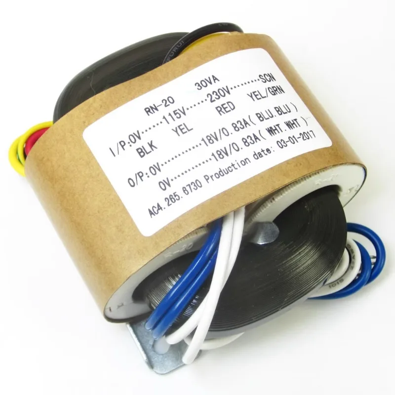 R-Core-Transformer-30W-R20-Dual-18V-Transformers-230V-To-2X18V-Copper ...