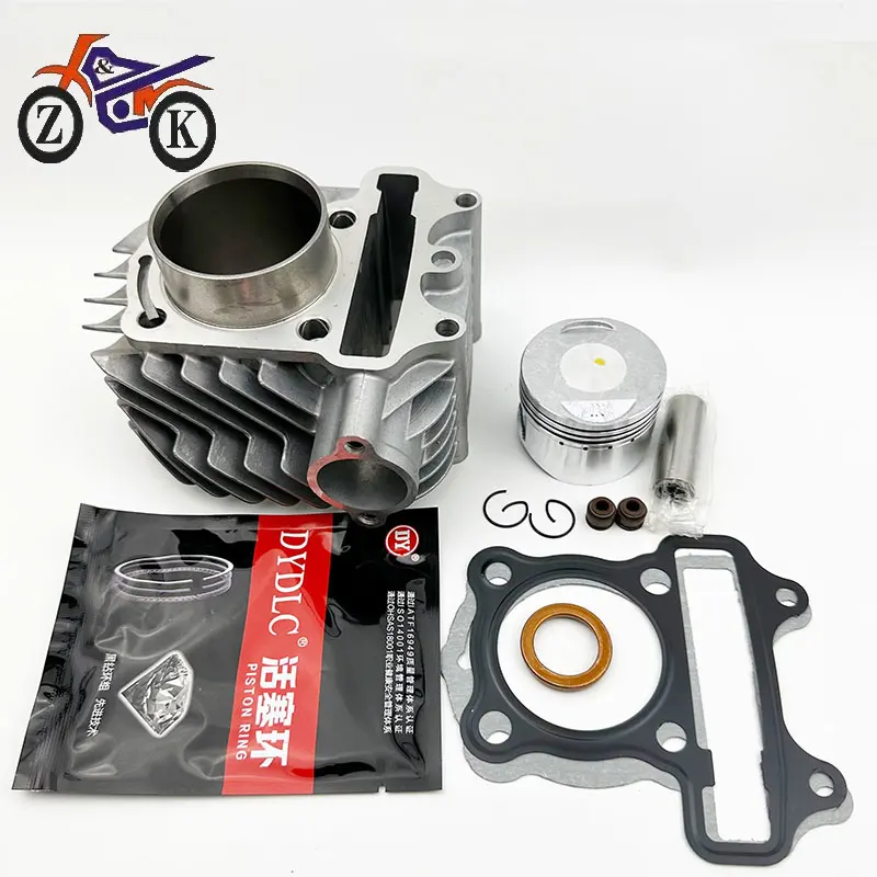 52.4mm 125cc Motorcycle Cylinder Piston Kit For Honda WH125 Princess ...