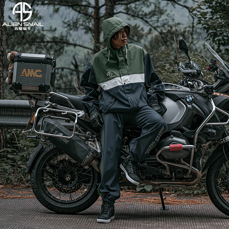 ALIEN-SNAIL-Motorcycle-Raincoat-Reflective-Men-s-Raincoat-Waterproof ...