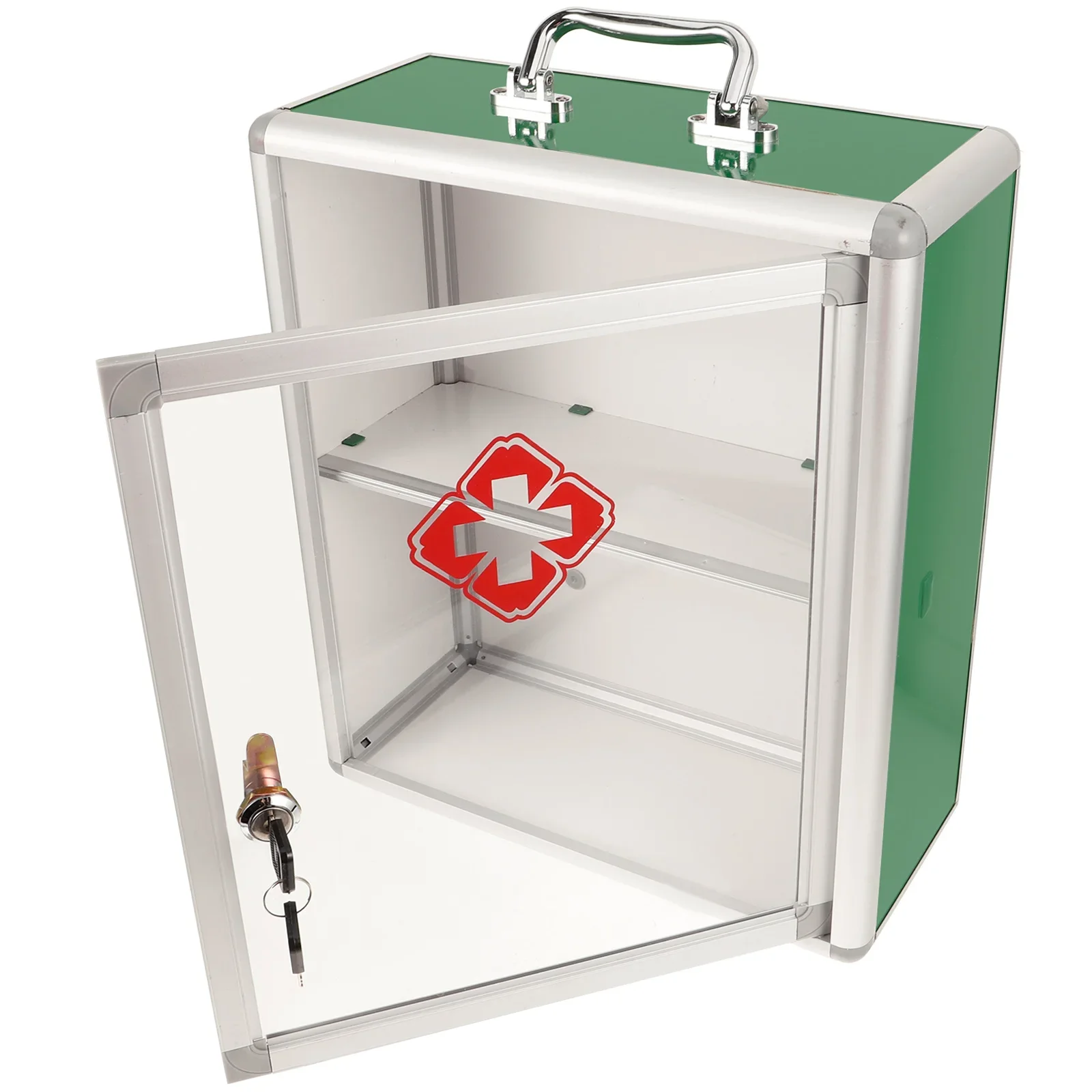 First-Aid-Kit-Household-Case-Wall-mounted-Locking-Medicine-Holder ...