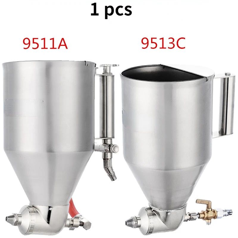1PC-Stainless-Steel-Air-Hopper-Spray-Gun-Paint-Texture-Drywall-Painting ...