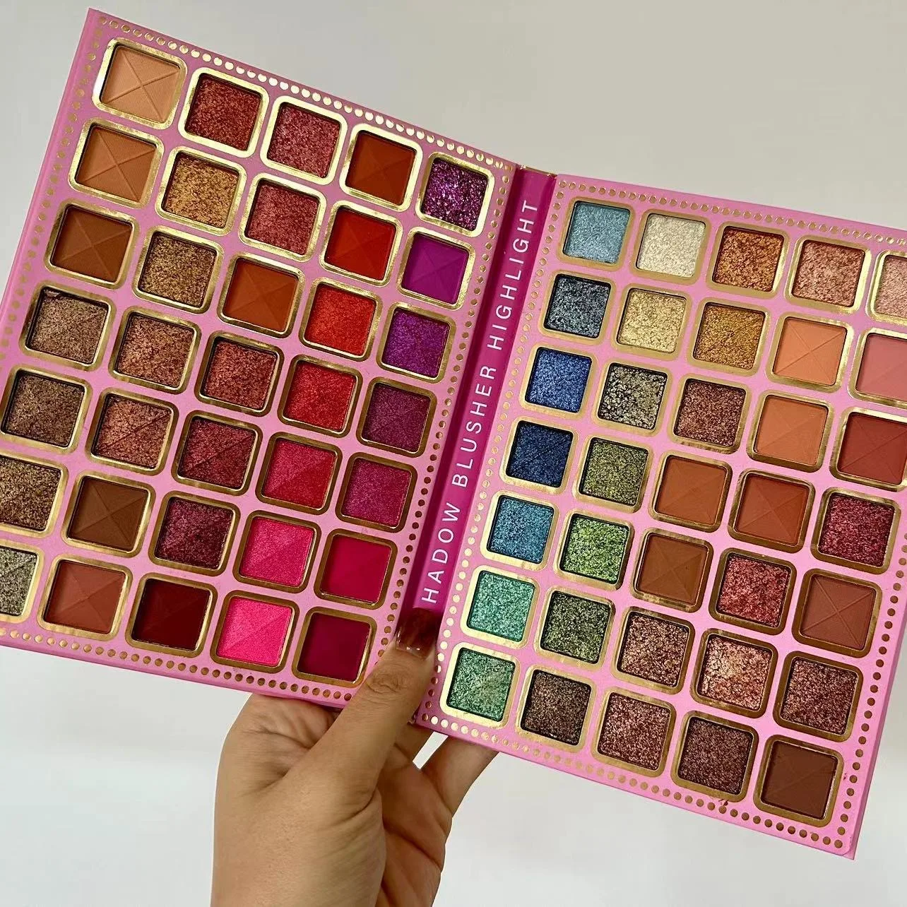 70-Colors-Pink-Eye-Shadow-Palette-Pigmented-Pressed-Powder-Shimmer-Eye ...