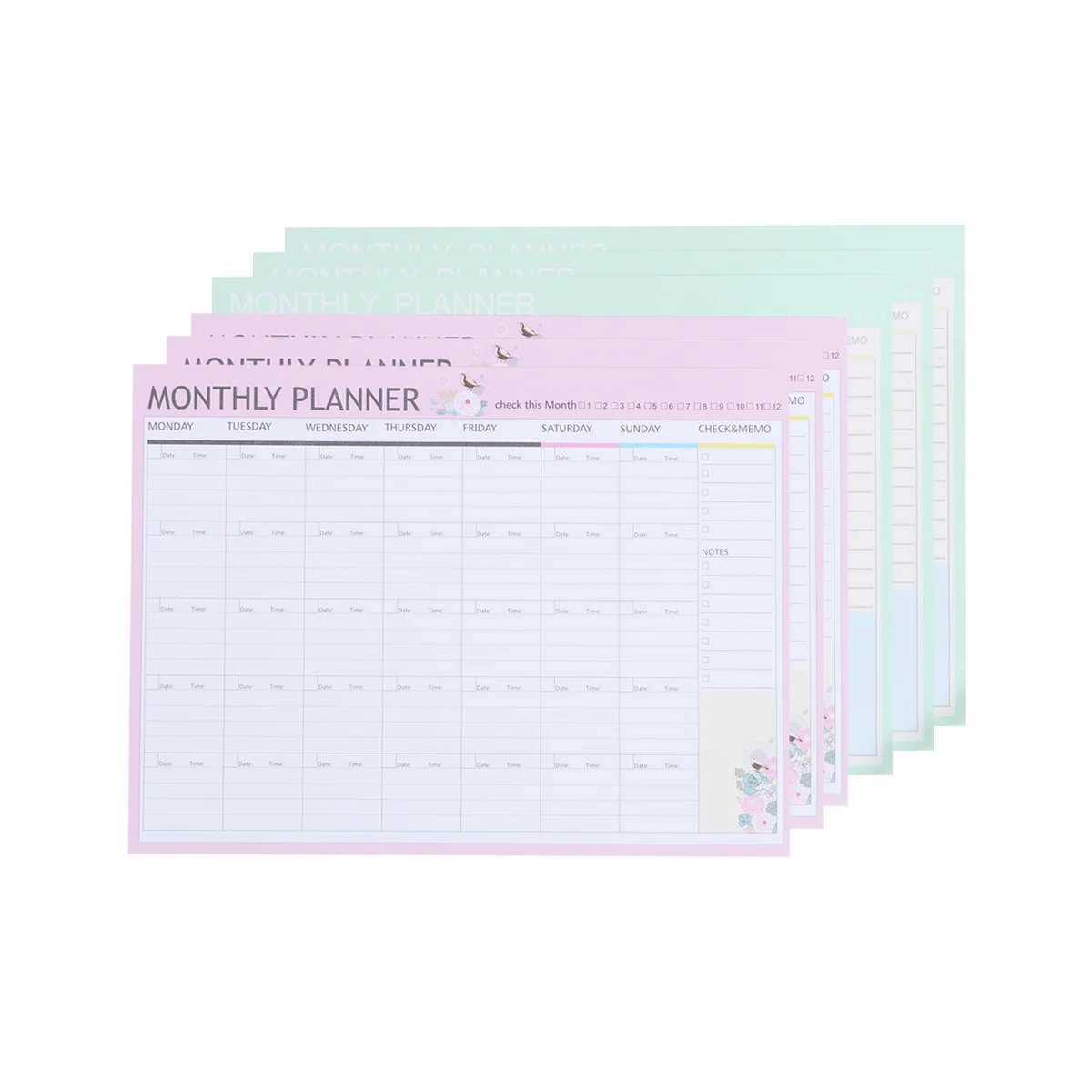 Planner Schedule Weekly Pad Monthly Calendar Organizer Task Wall Book ...