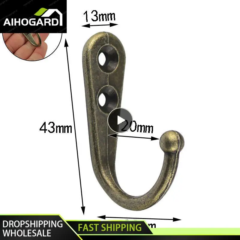 Mini-Bronze-Wall-Mounted-Single-Coat-Hanger-Hook-Rustic-Robe-Hook-Black ...
