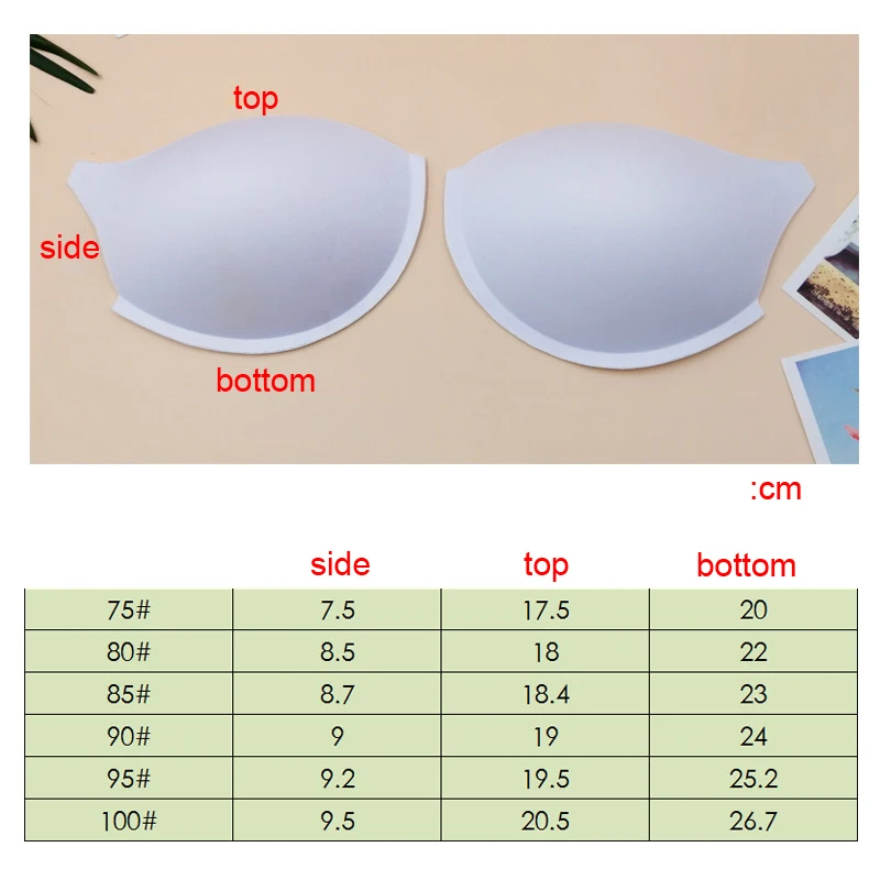 New-High-Quality-Decorative-Bra-Cup-Pad-Sponge-Traceless-Bra-Swimsuit ...