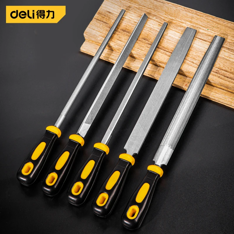 Deli Tools 6/8/10 Inch 5 Pcs Set Medium toothed File Non slip ...