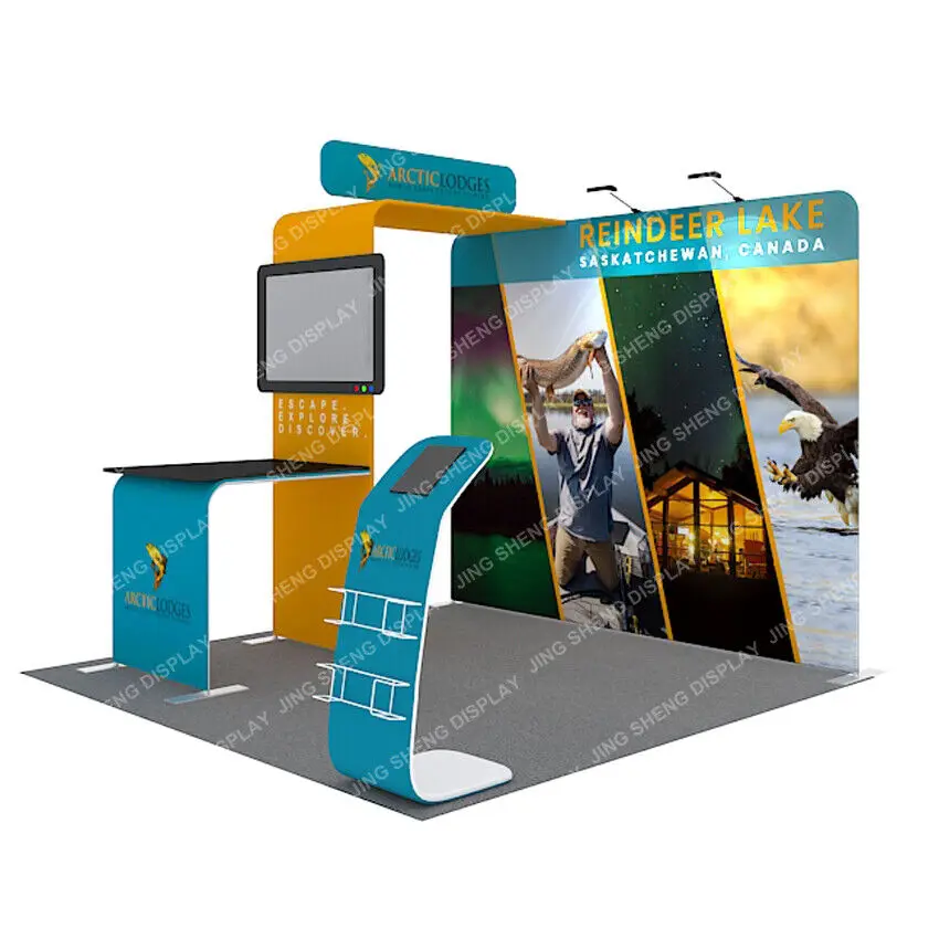 10ft-Portable-Trade-Show-Display-Booth-Set-Pop-Up-Stand-Banner-with ...