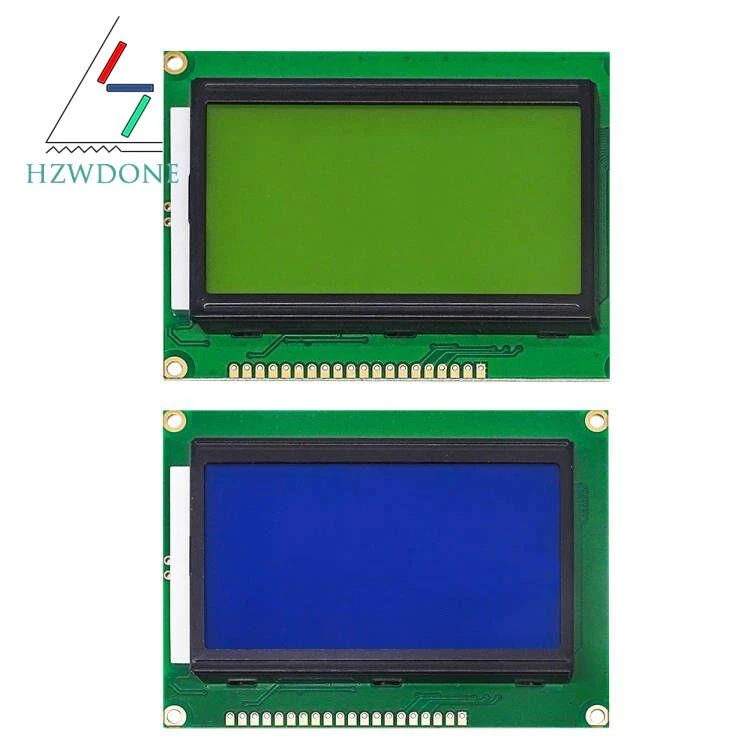 128*64 DOTS LCD module 5V blue screen 12864 LCD with backlight ST7920 Parallel port LCD12864 for ...
