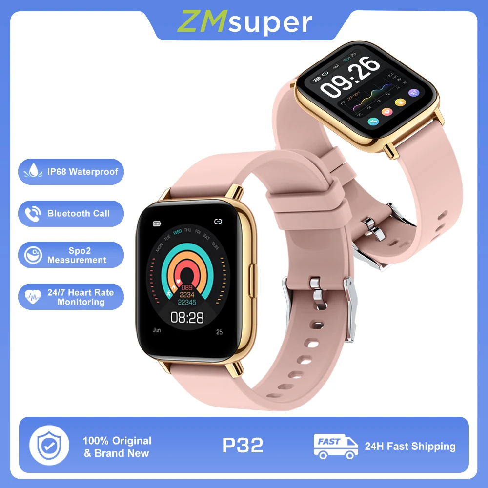 P32-Smart-Watch-Women-Sport-Bluetooth-Call-Smartwatch-Activity-Tracker ...