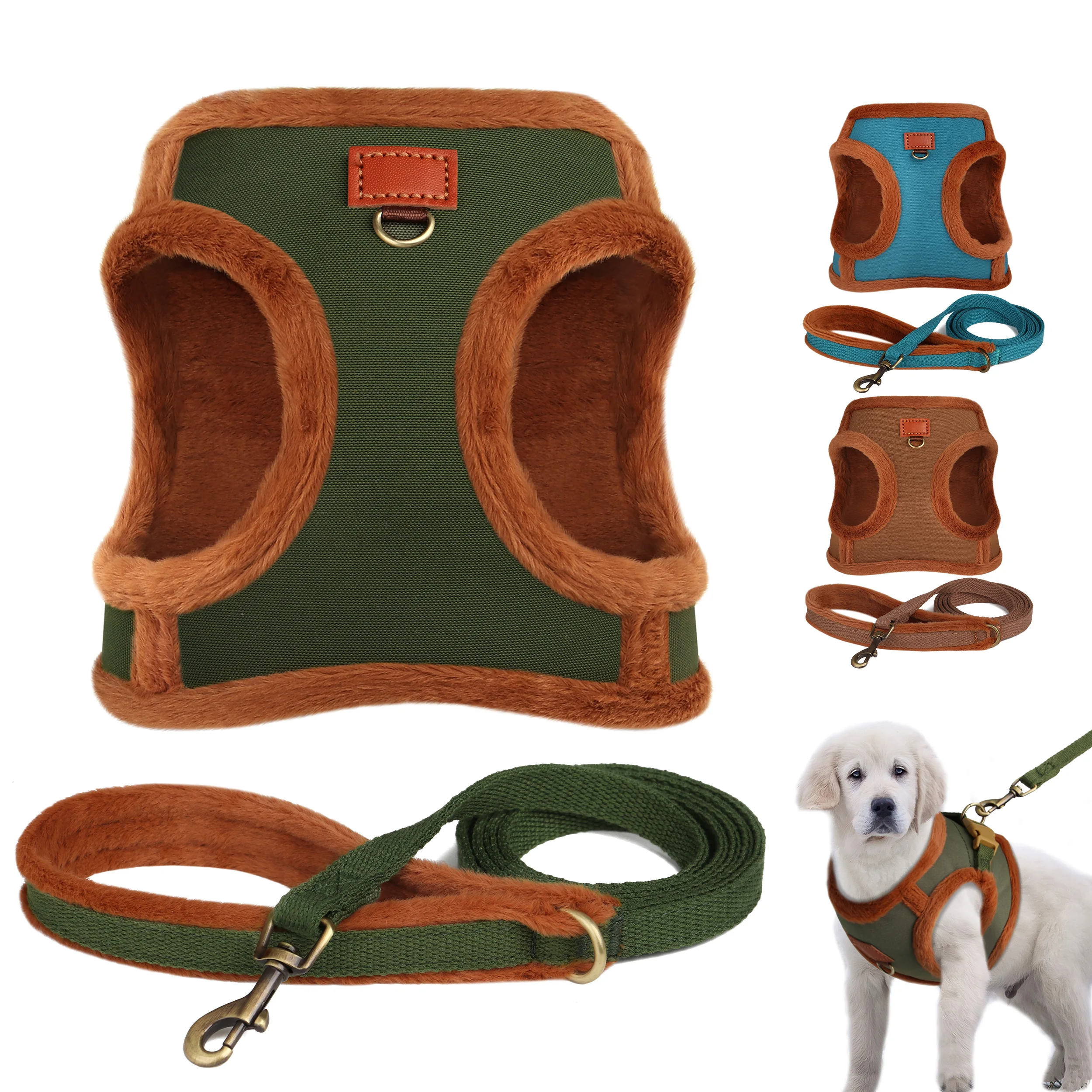 Arnés de perro cálido de 3 capas, conjunto de correas, arneses para ...