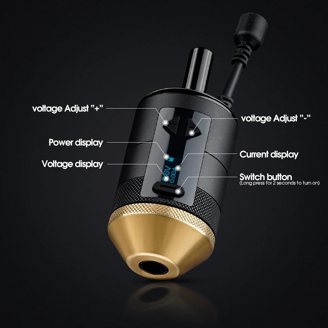 Rotary-Tattoo-Machine-Wireless-tattoo-Grips-RCA-DC-Optional-Needle-Grip ...