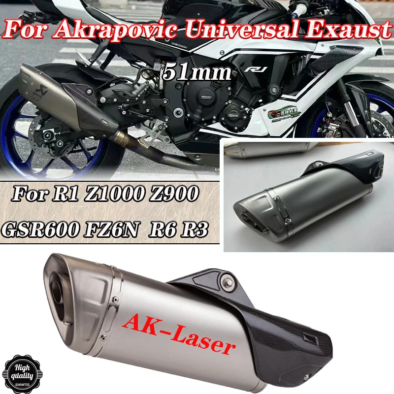 51mm-Motorcycle-Exhaust-Muffler-Pipe-Escape-Moto-With-DB-Killer-for ...