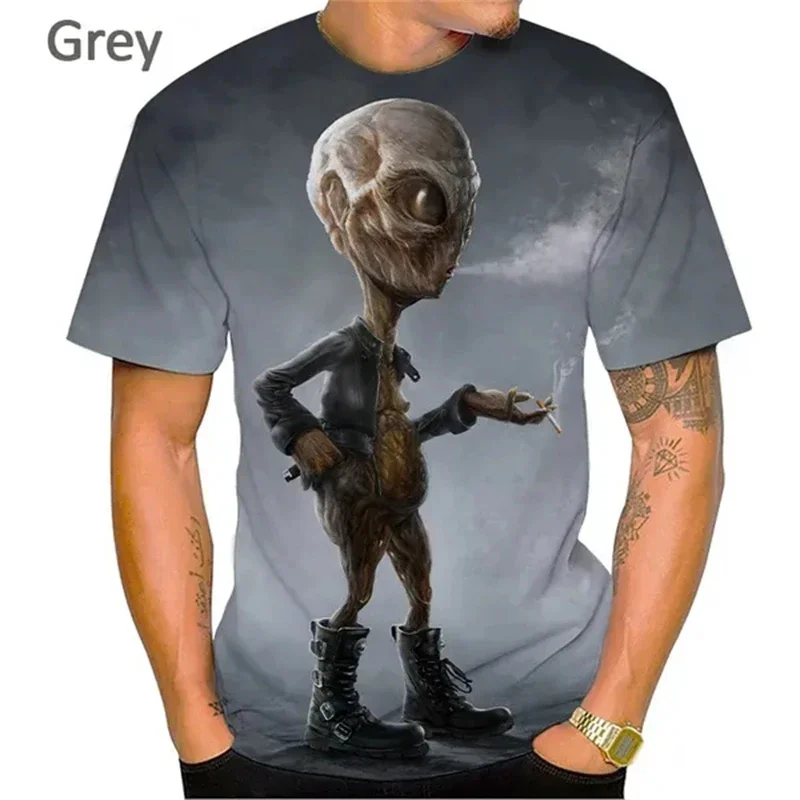 Summer-New-Men-s-T-shirt-3D-Printed-Alien-Fashion-Street-Casual-Top ...