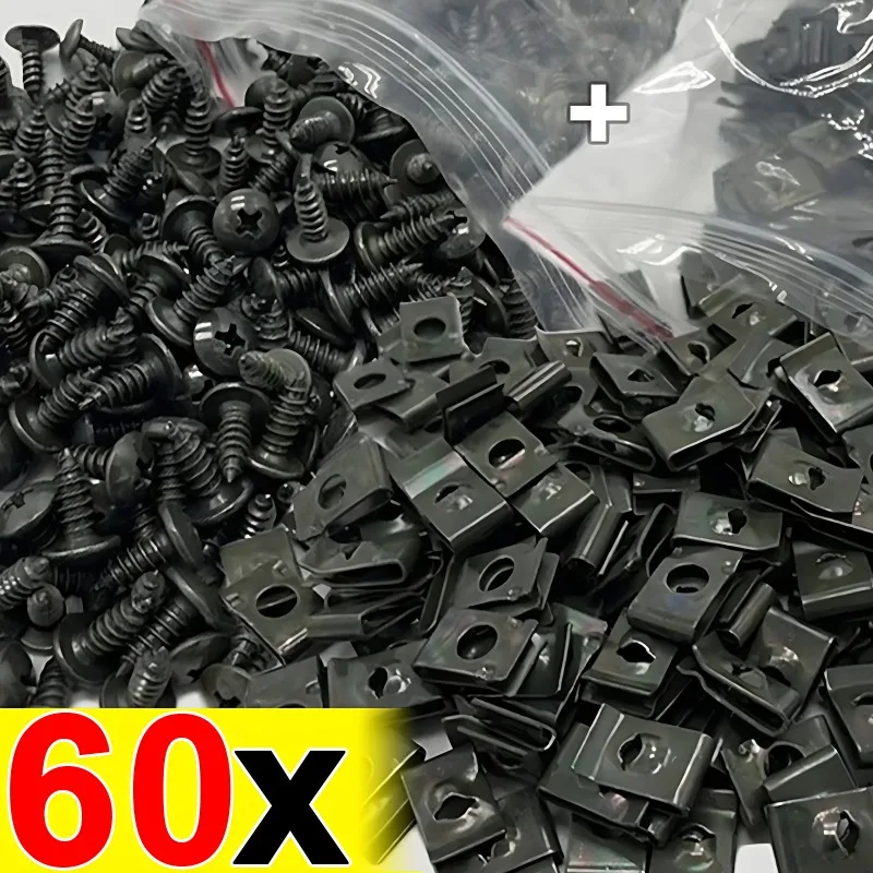 Self-Tapping-Screws-Metal-Fastener-Clip-for-Car-Motorcycle-U-Type-Clip ...