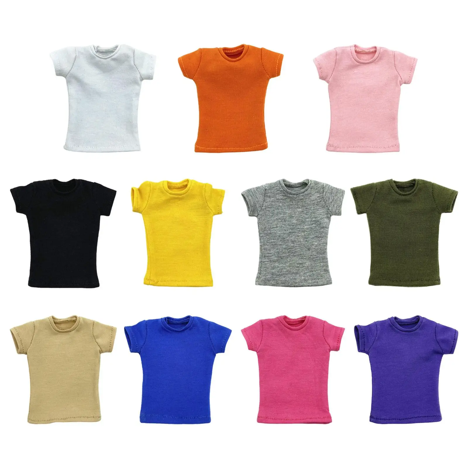 Fashion 1/6 Scale T Shirt Doll Clothes for 12 inch Women Men Action ...
