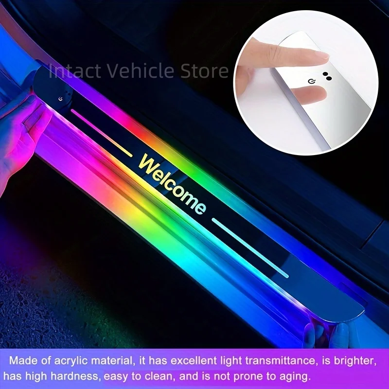 1set-Car-door-welcome-LED-light-pedal-threshold-light-car-atmosphere ...