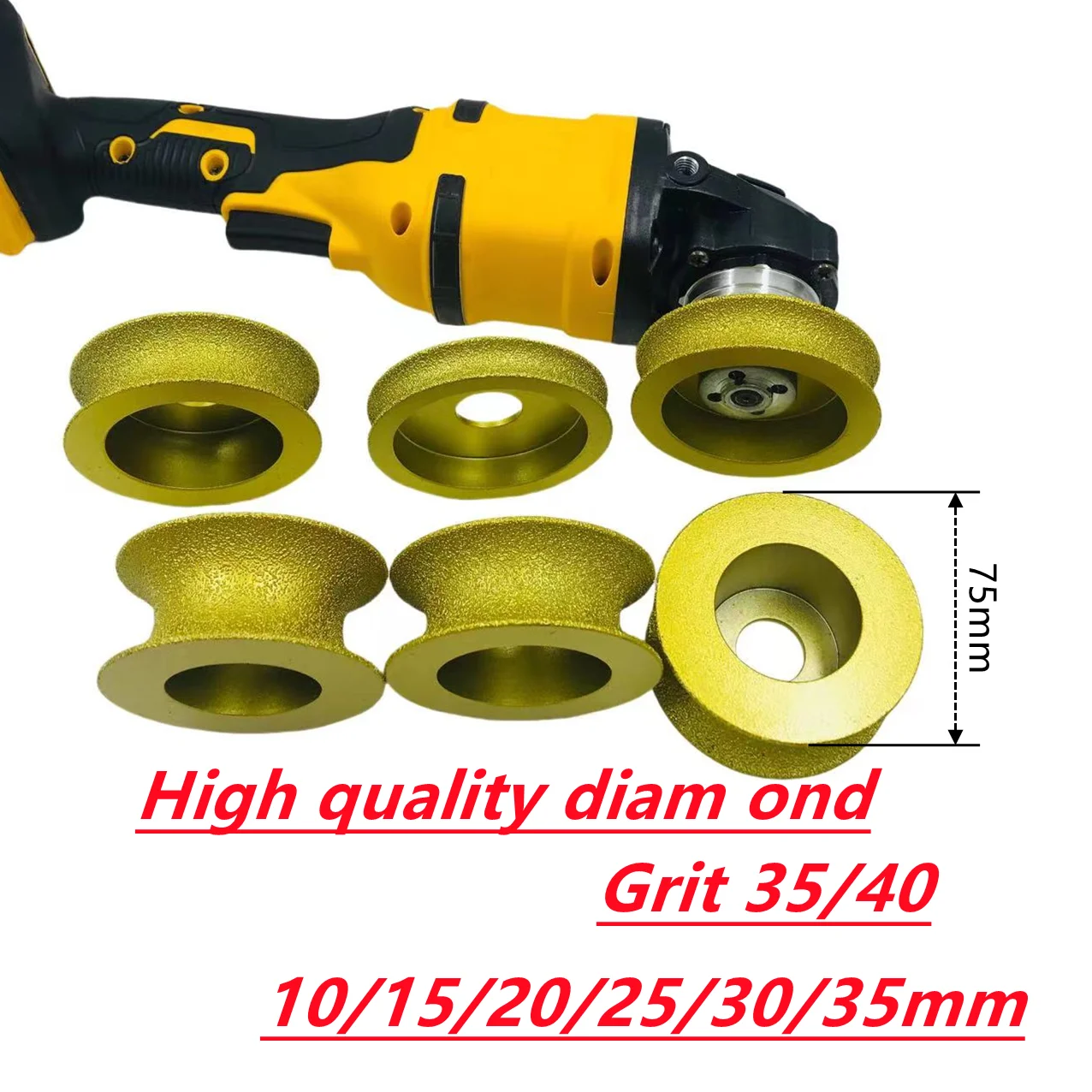 Brazing diamond angle grinder stone grinding wheel semi-circular edging ...