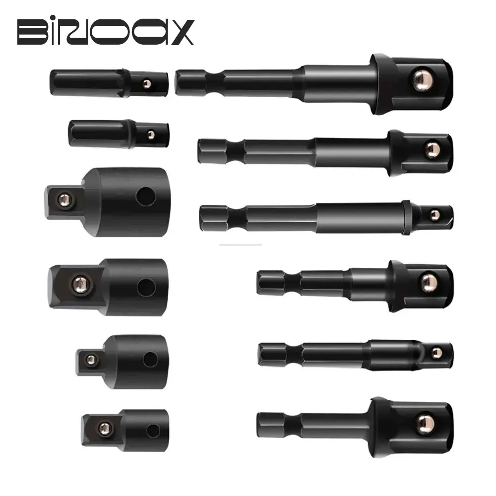 Binoax-12pcs-Drill-Socket-Adapter-and-Reducer-Set-Extension-Set-Turns ...