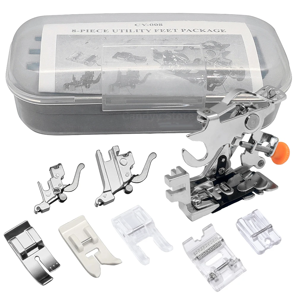 8-PCS-Set-CY-008-Snap-On-Ruffler-Presser-Foot-55705-For-Brother-Kenmore ...