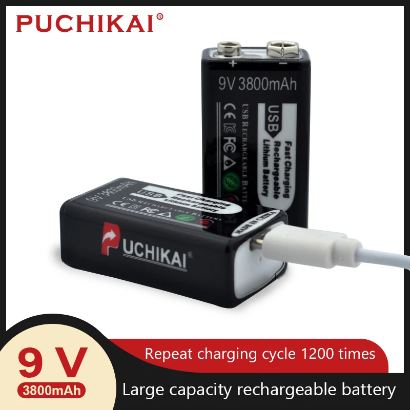 Special-offer-9V-3800mAh-li-ion-Rechargeable-Micro-USB-Batteries-9-v ...