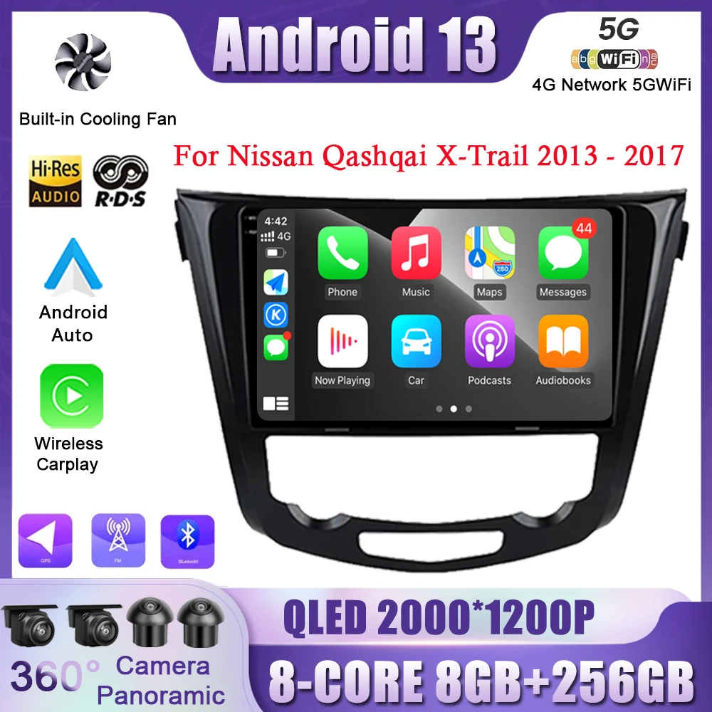 Android-13-For-Nissan-X-Trail-Xtrail-X-Trail-3-T32-2013-2017-Qashqai-2 ...