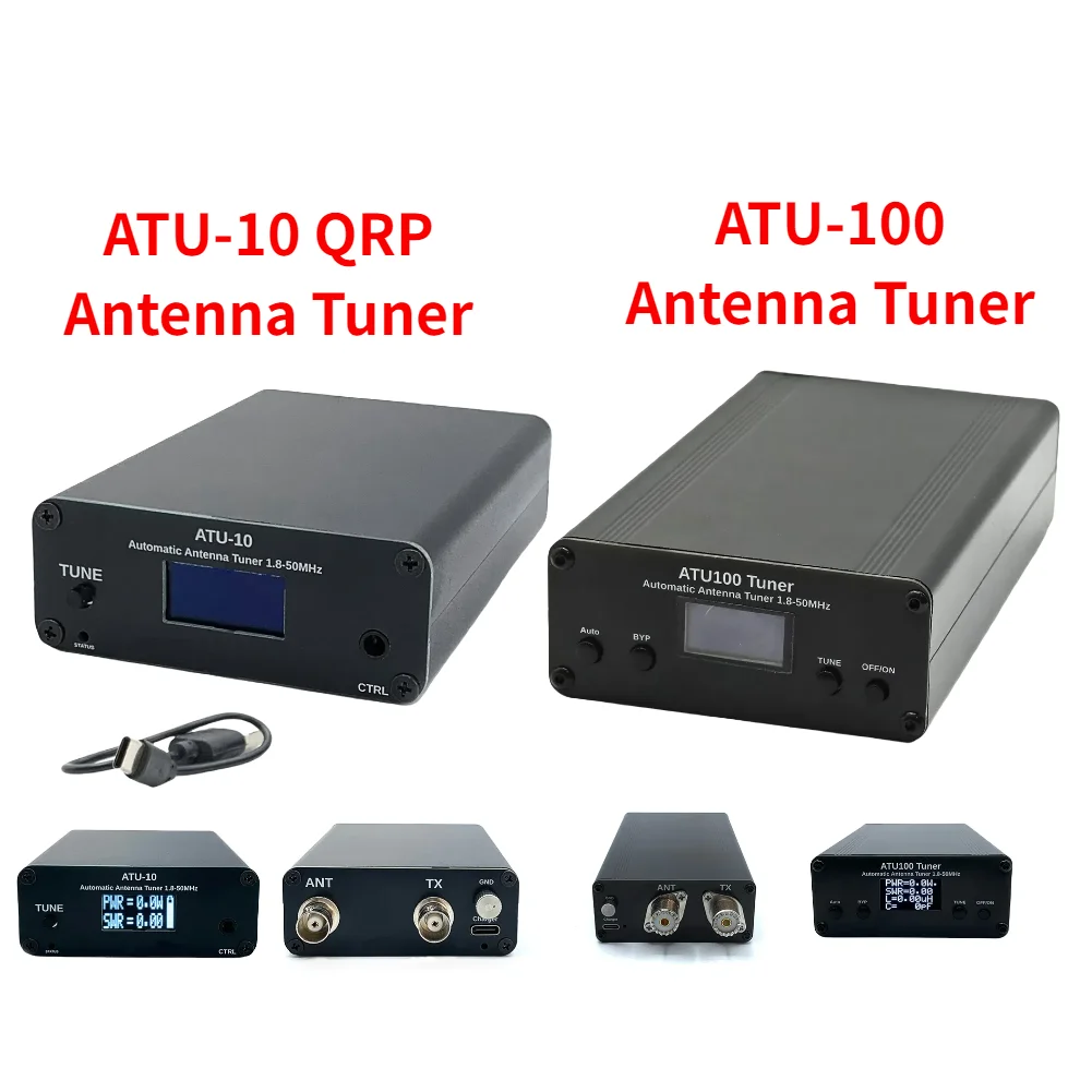 Tuner d'antenne automatique ATU-10 ATU-100, 1.8-50MHz, 15W/100W ...