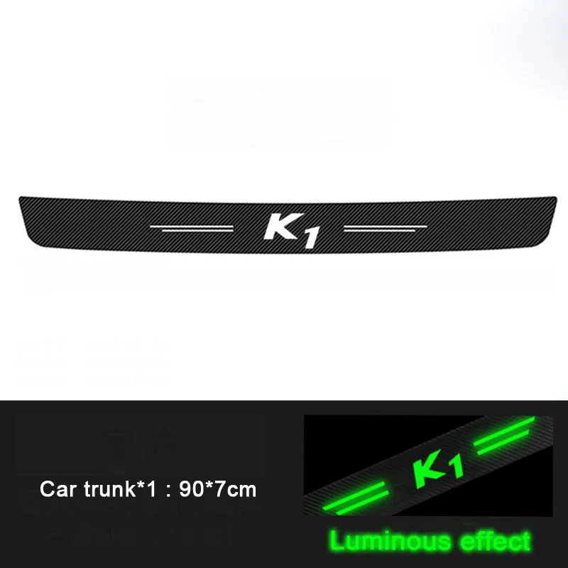 Plaque de protection lumineuse pour seuil de pare choc arrière de voiture, autocollants pour KIA ...