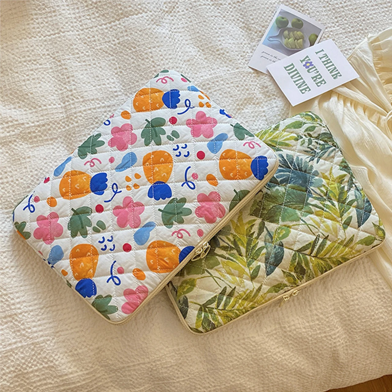 Computer-Bag-Cute-Flower-Laptop-Sleeve-Zipper-Cover-Computer-Carrying ...