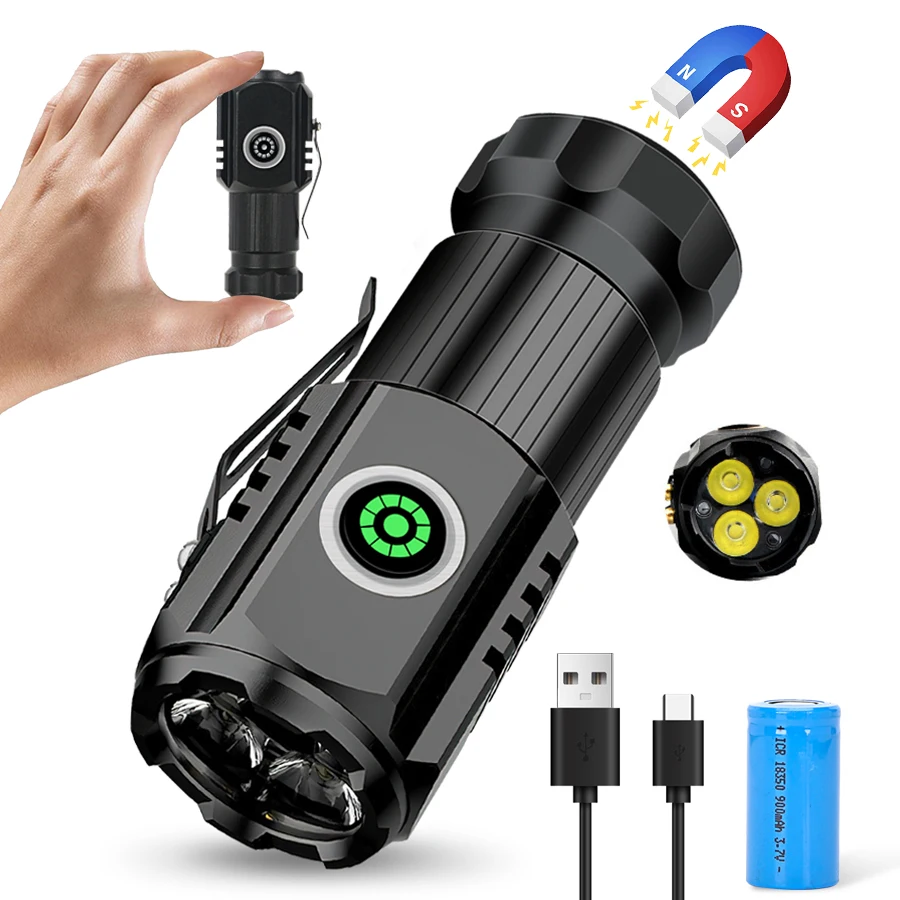 High-Power-3-LED-Mini-LED-Flashlight-2000LM-SST20-Portable-EDC-Torch ...