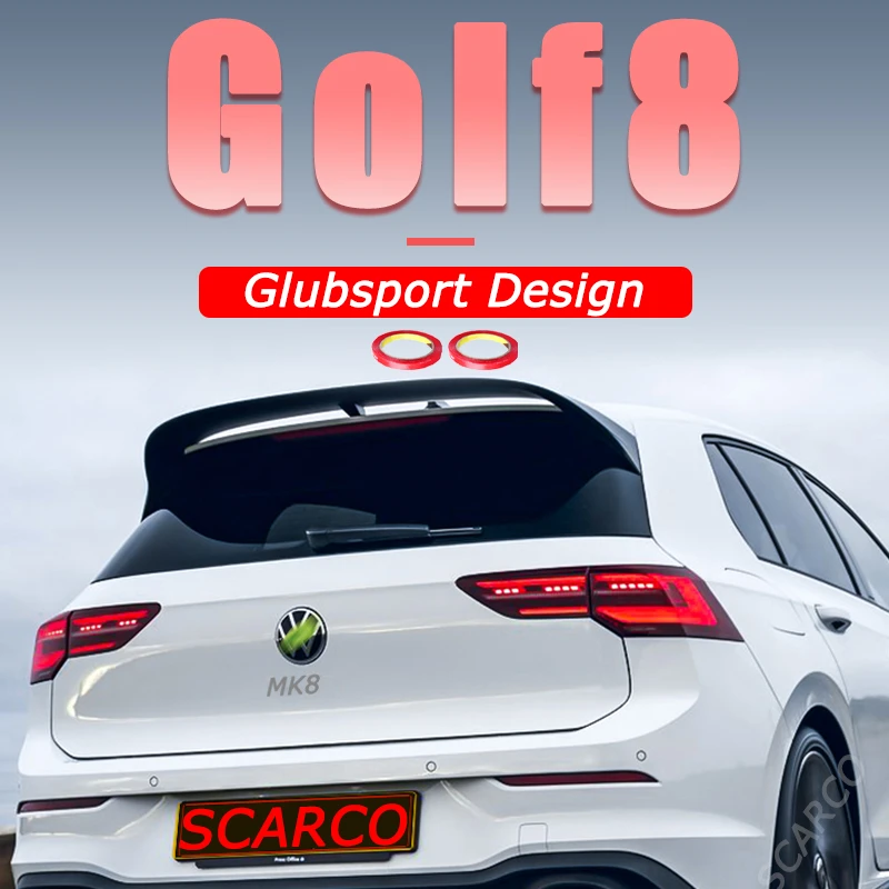 For Volkswagen Vw Golf 8 Spoiler Auto Rear Trunk Roof Extensio Mk8 ...