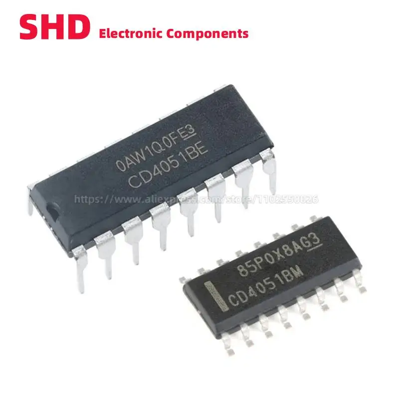 10PCS-CD4051BE-CD4052BE-CD4053BE-DIP-16-CD4051BM-CD4052BM-CD4053BM-96 ...