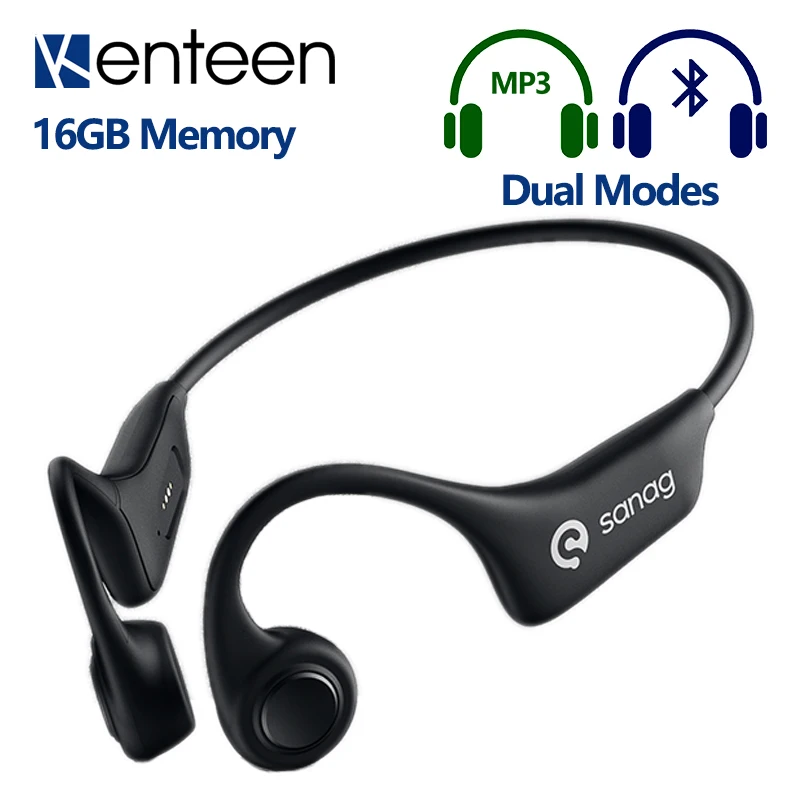 골전도 이어폰 오픈 이어 Mp3 플레이어 블루투스 5 0 무선 헤드폰 스포츠 헤드셋 Hifi 16g 메모리 달리기 라이딩