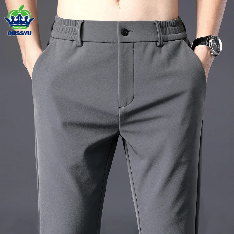 Men Casual Pants Slim Fit Drawstring Mens Joggers | Black Casual Slim ...