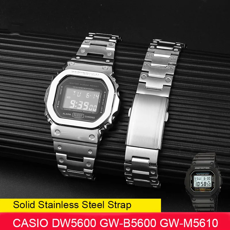 New-Arrival-Solid-Stainless-Steel-Watch-Strap-16mm-For-G-SHOCK-Casio-DW ...