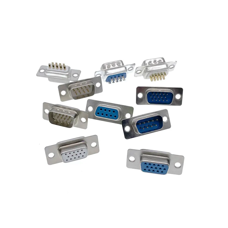 100PCS DB9 connector core VGA Pl9pin port socket female Male D type ...