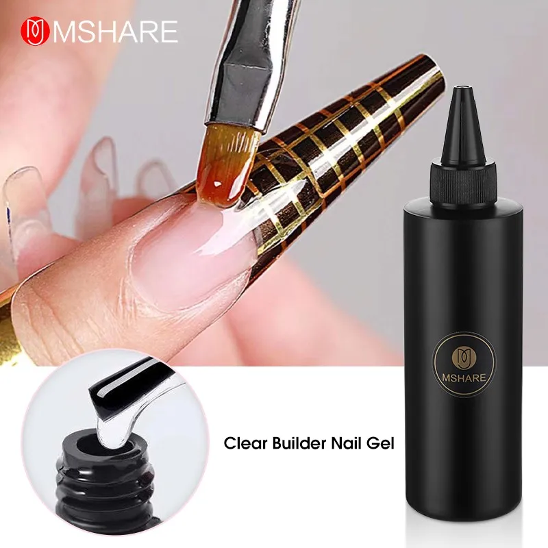 MSHARE-1kg-Clear-Beige-Pink-Self-Leveling-Gel-for-Extension-Builder ...