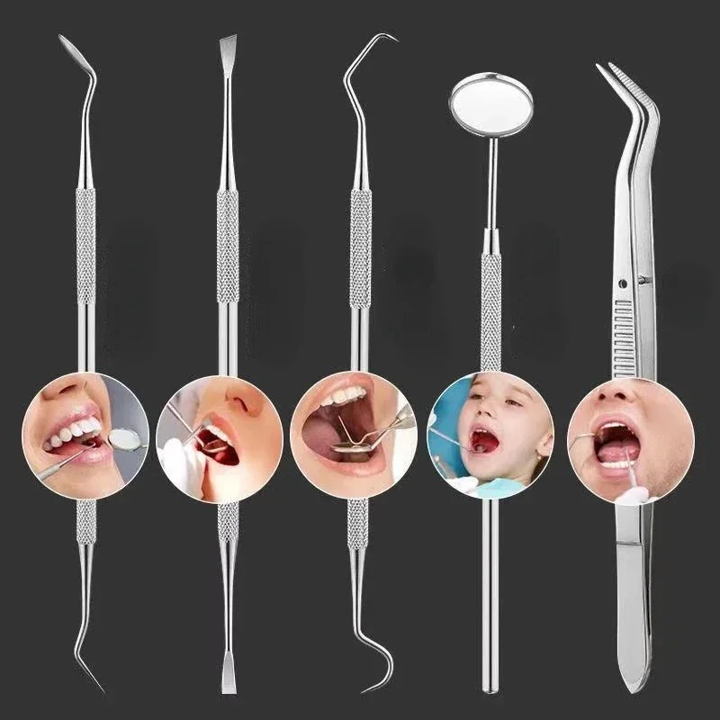 Dental-Tool-Set-Stainless-Steel-Mouth-Mirror-Probe-Tooth-Care-Kit ...