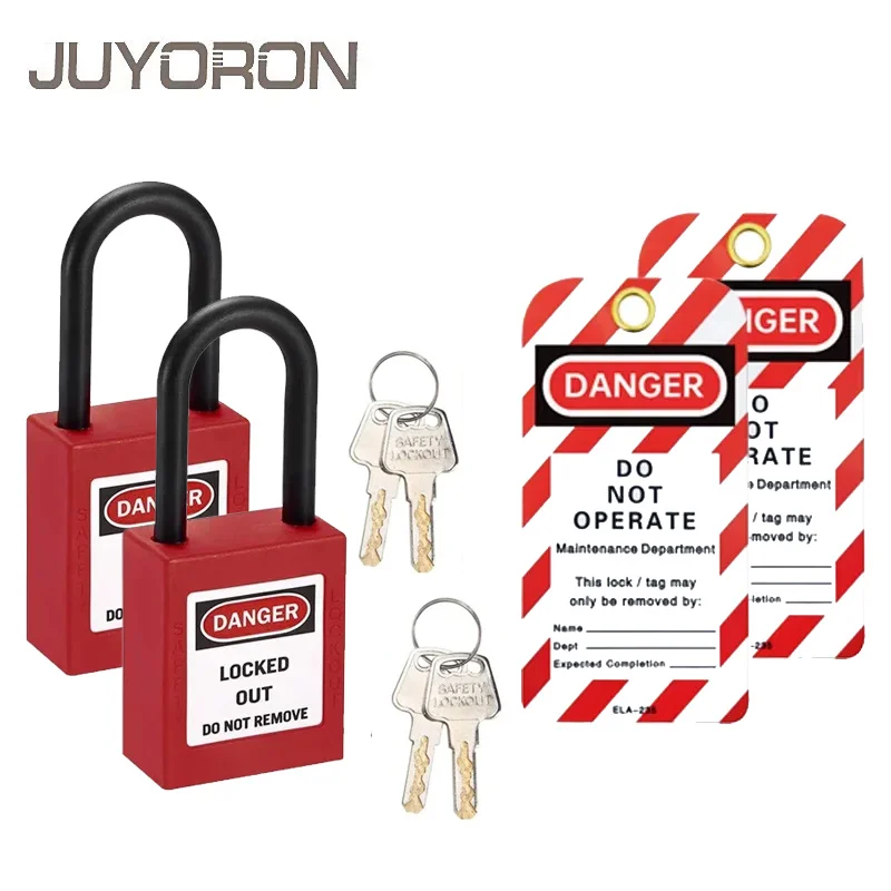 2PCS-38mm-Nylon-Insulated-Safety-Locks-Set-2-Keys-Per-Lock-with-Warning ...