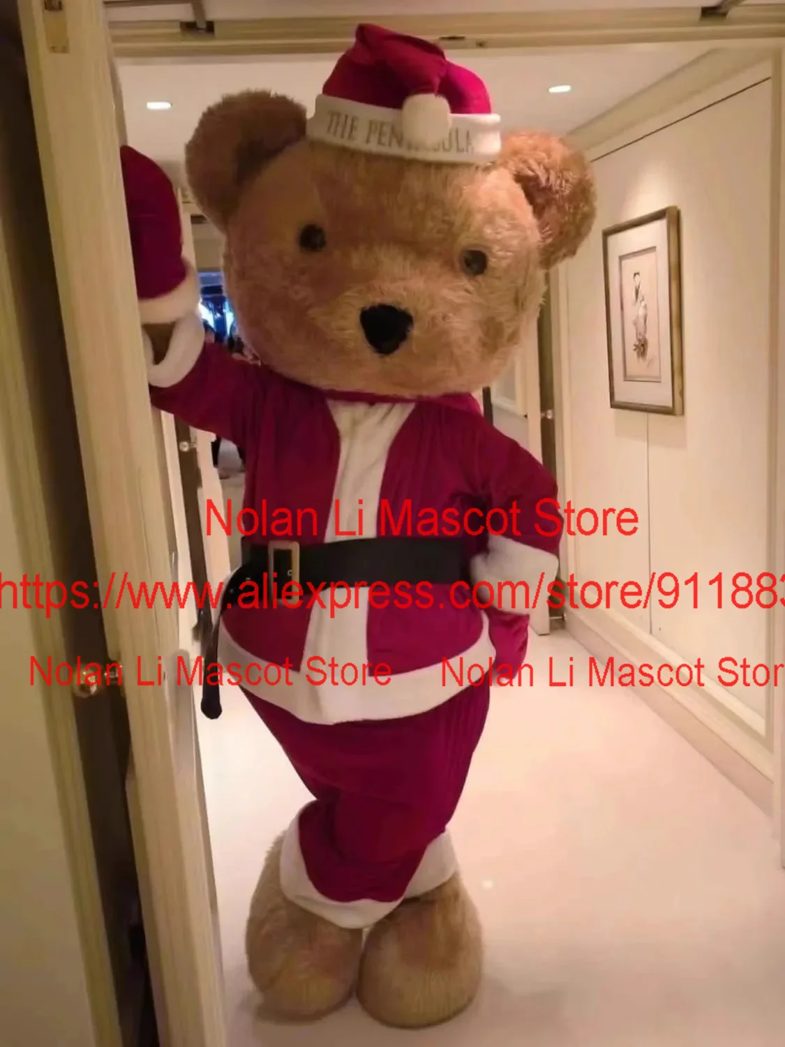 High Quality Christmas Teddy Bear Mascot Costume Movie Props Role ...