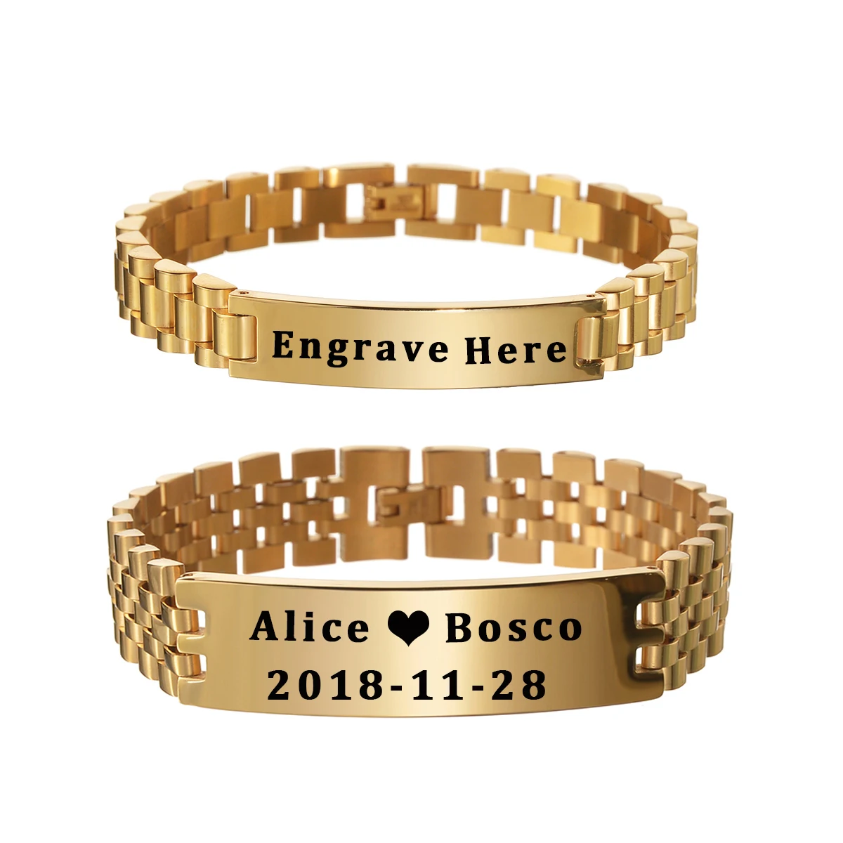 Acheerup-Personalized-Thick-Watch-Chain-Men-Bracelet-Engrave-Name-Date ...