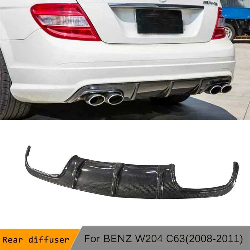 Real Carbon Fiber Rear Lip Diffuser for Mercedes Benz C Class W204 C63 ...