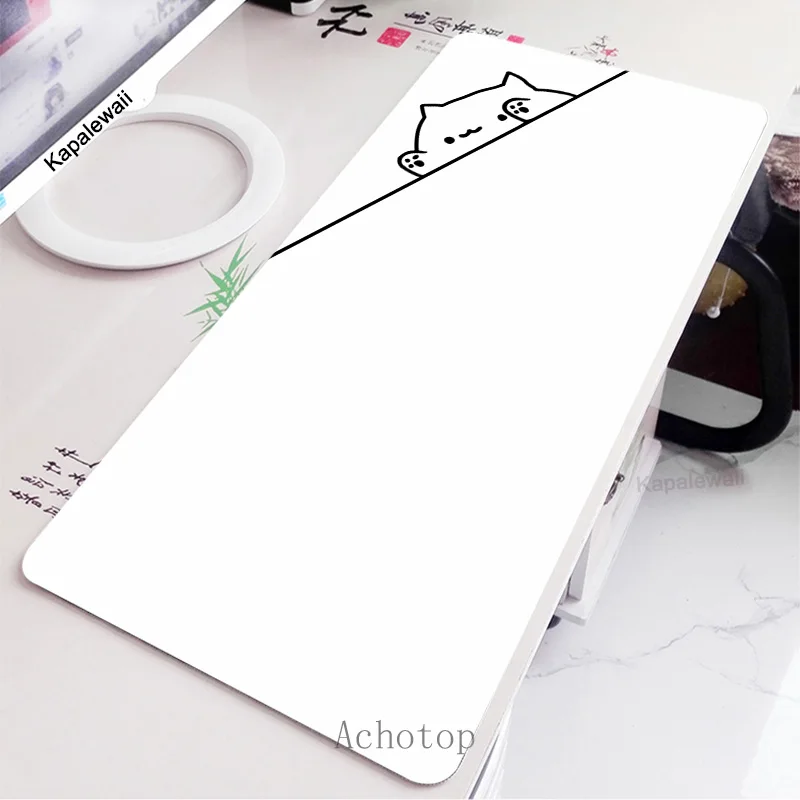Large-White-Mouse-Pad-Bongo-Cat-Computer-Mousepad-Gaming-Mousepad-Big ...