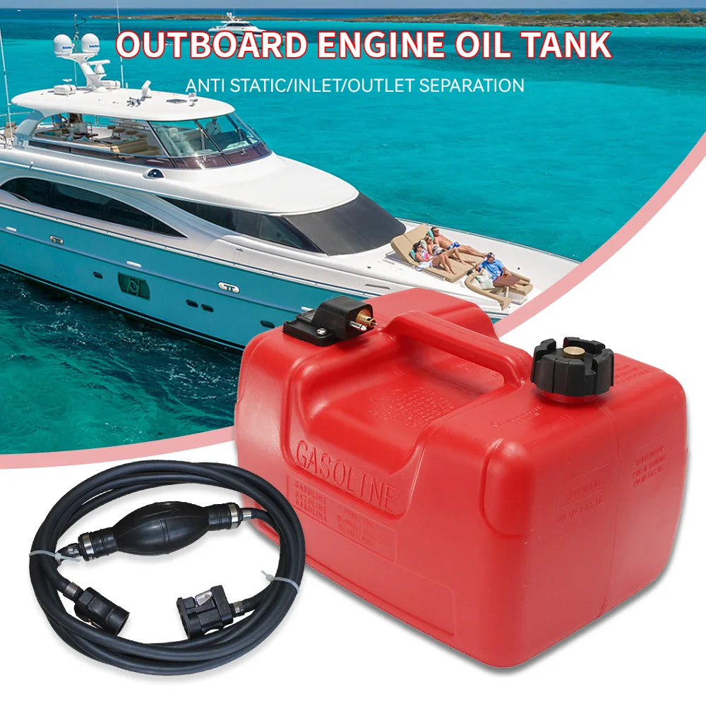 12L-24L-Boat-Outboard-Fuel-Tank-Oil-Box-With-Connector-Red-Plastic-Anti ...