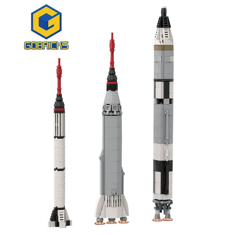 Gobricks-MOC-Mercury-Gemini-Rocket-Building-Blocks-Three-piece-Set-1 ...