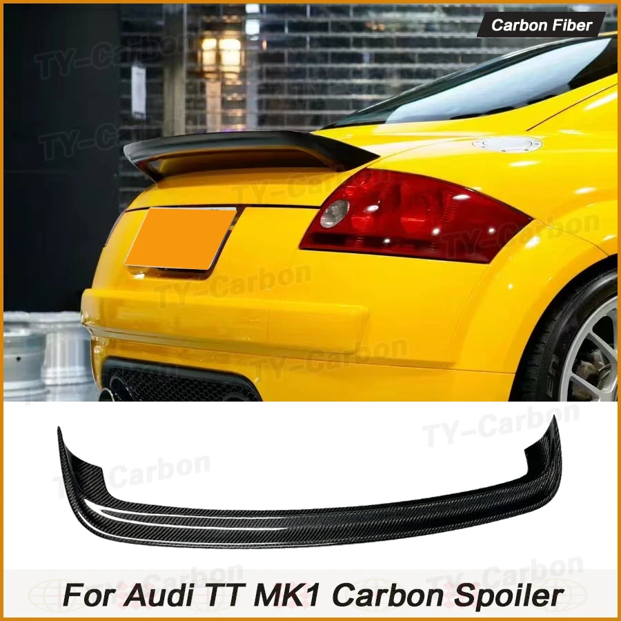 Real-Carbon-Fiber-Rear-Trunk-Spoiler-for-Audi-TT-TT-Quattro-Mk1-Type-8N ...