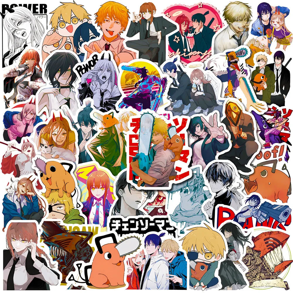 10-30-50PCS-Chainsaw-Man-Anime-Stickers-DIY-Skateboard-Laptop-Guitar ...