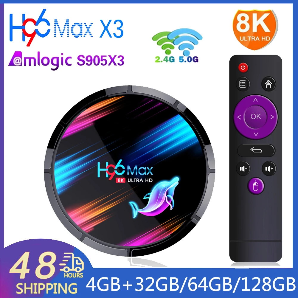 H96-MAX-X3-Android-Smart-TV-BOX-Amlogic-S905X3-Android-9-0-8K-Dual-WiFi ...