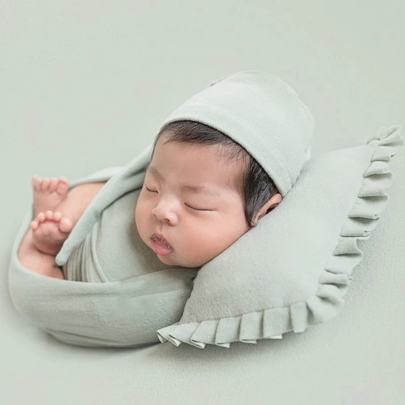 Newborn-baby-photo-photography-props-shooting-pillow-hat-wraps-infant ...